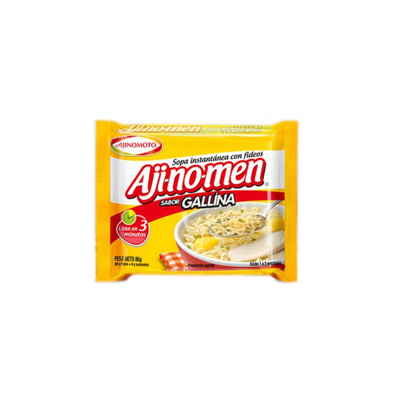 sopa instantanea de fideos sabor gallina aji-no-men
